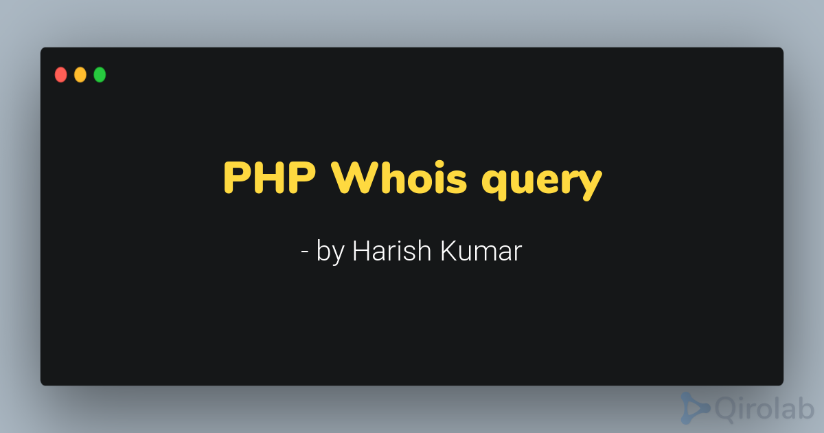 PHP Whois query | Qirolab